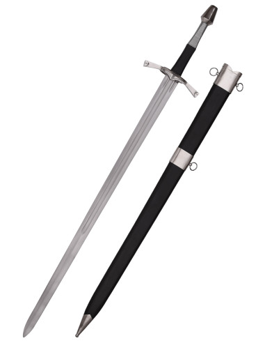 Spada lunga medioevale-rinascimentale con anello e fodero, S. XV ⚔️ Negozio