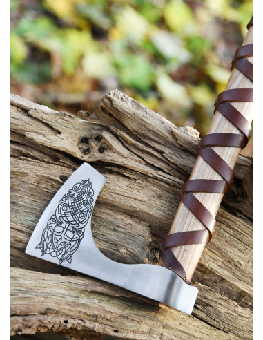 Ascia norvegese in acciaio fuso con incisioni (Tipo C) ⚔️ Negozio Medievale