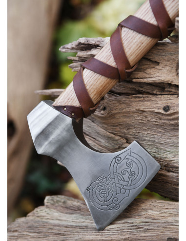 Ascia norvegese in acciaio fuso con incisioni (Tipo D) ⚔️ Negozio Medievale