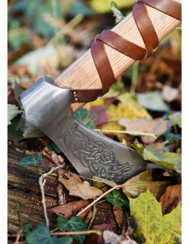 Ascia norvegese in acciaio fuso con incisioni (Tipo L) ⚔️ Negozio Medievale