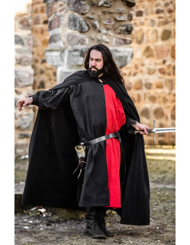 Mantello dei Cavalieri Templari modello Arnulf, nero-rosso ⚔️ Negozio ...