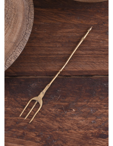 Forchetta romana a 3 punte in ottone ⚔️ Negozio Medievale